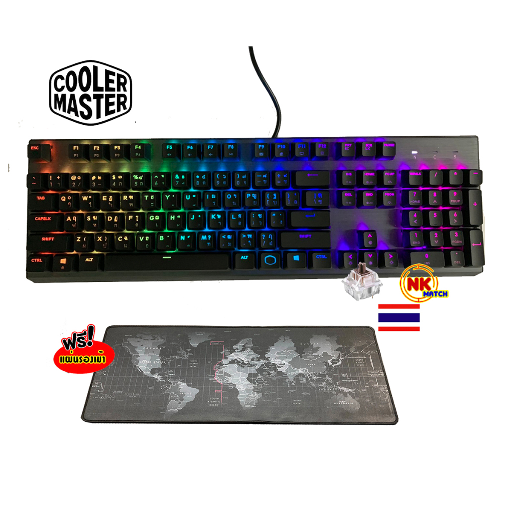 Cooler Master CK350 RGB Mechanical Gaming Keyboard Brown Switch ...
