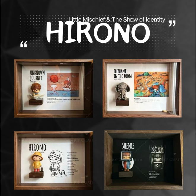 POPCREATIONS POPMART DIY HIRONO V2&V4 Series Photo Frame 21 * 30 BOX ...