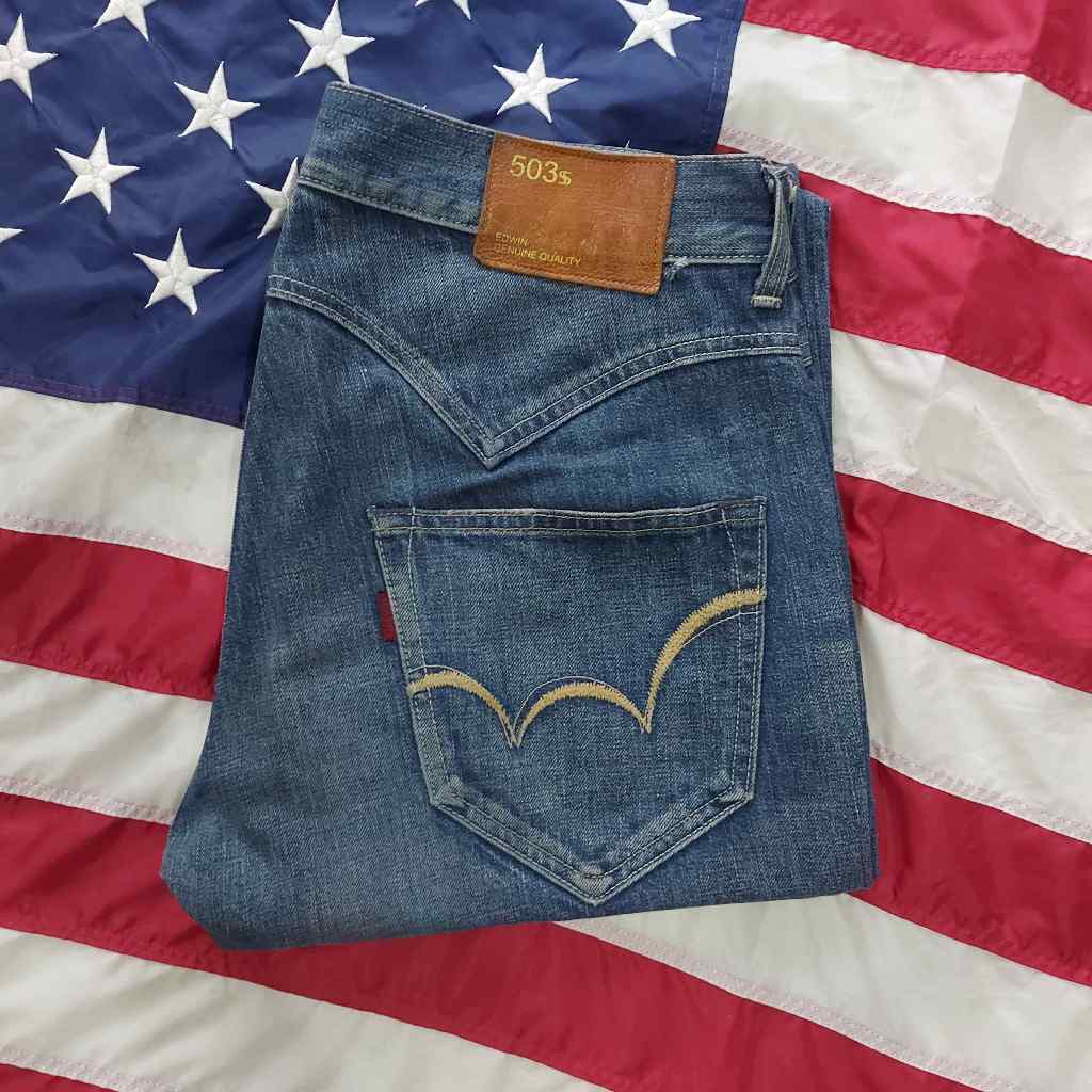 Edwin 503ss 33x33 Wide Leg Tight Fabric Thick Crotch Good Condition ...