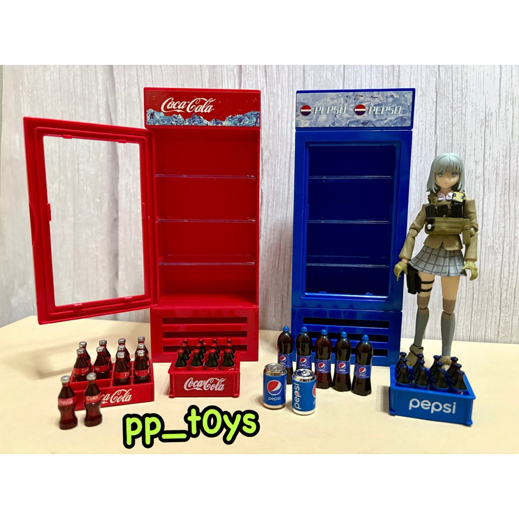 Beverage Freezer Model Coke Pepsi cooler 1:12 (2 set) | Shopee Singapore