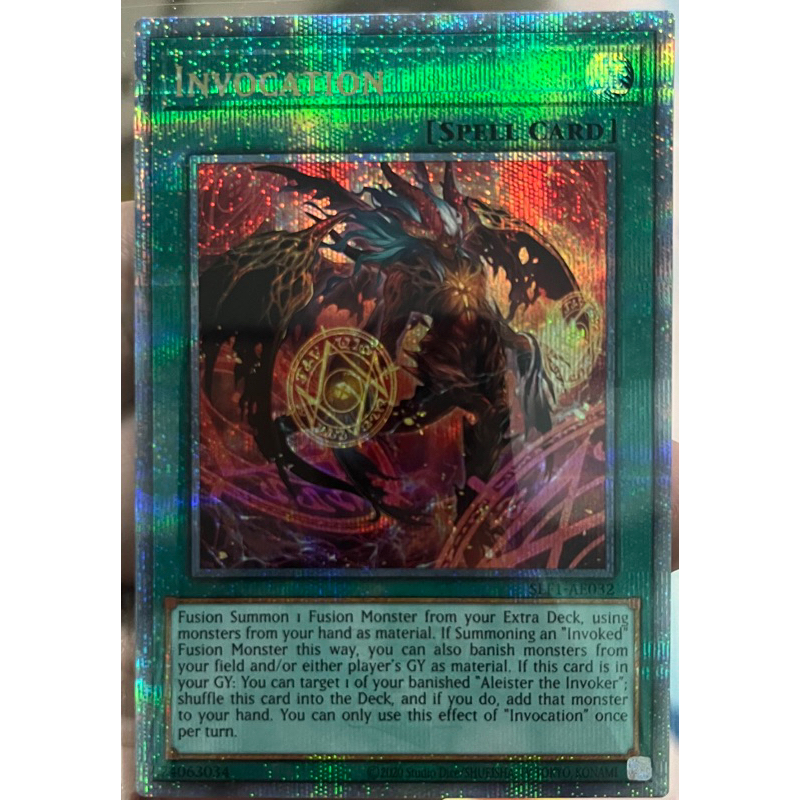 Yugioh Asia-Eng [SLF1-AE032] Invocation (Quarter Century Secret Rare ...