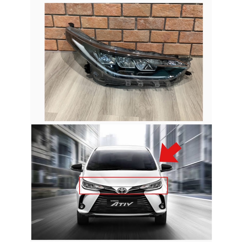 Toyota yaris-Ativ Headlight 2020-2022 Model Genuine LED Used Beautiful ...