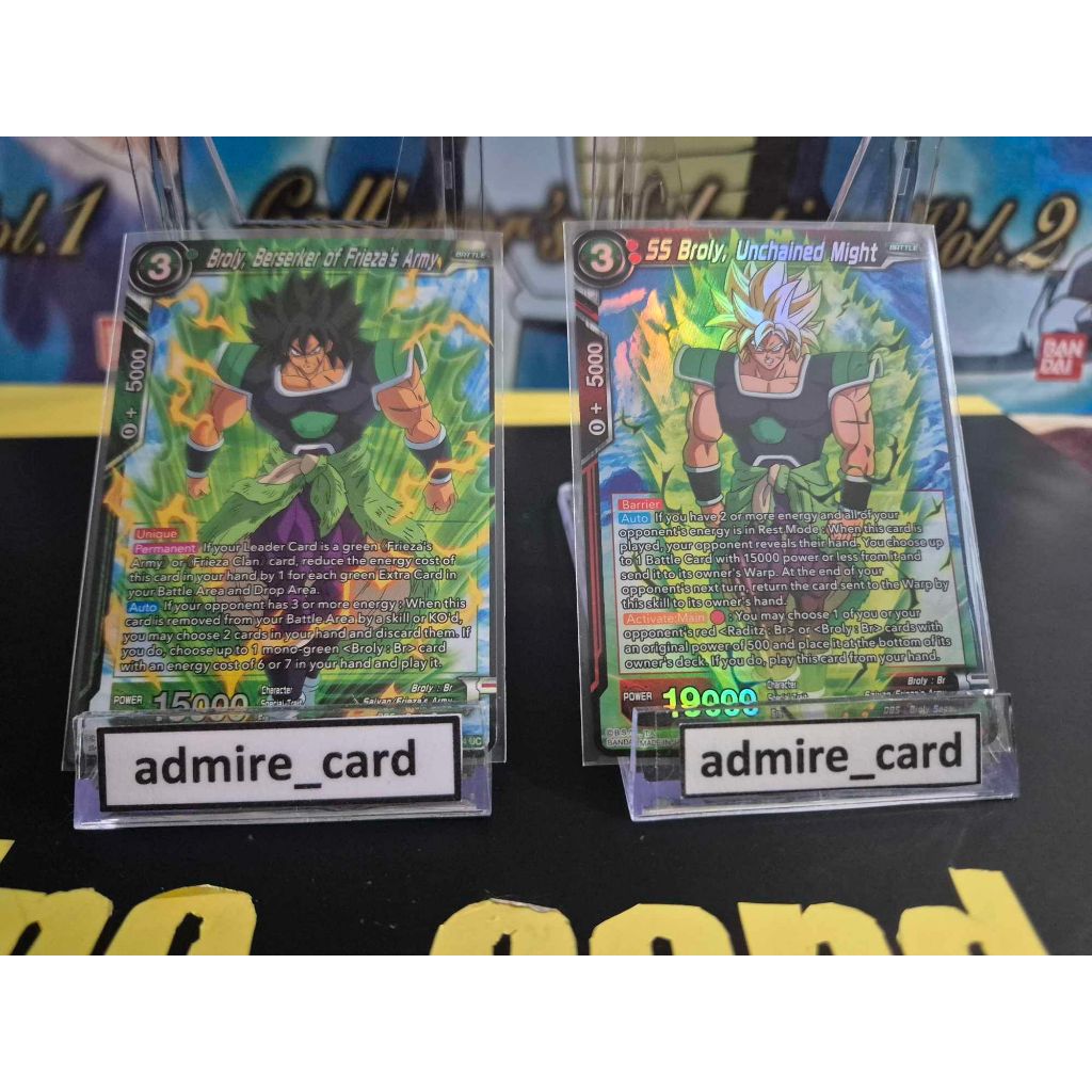 DBS Broly Berserker of Frieza's Army BT14-084 UC + SS Unchained Might BT13-025 Free Foil Dragon ...