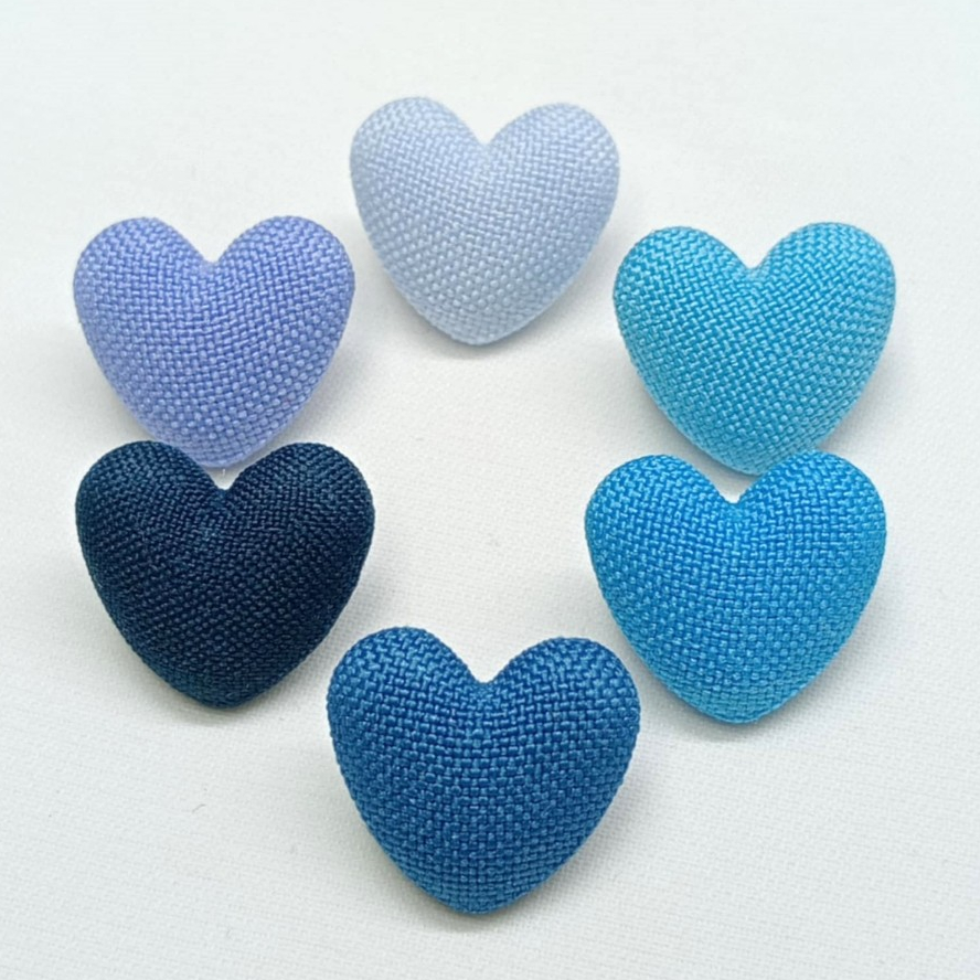Heart-Shaped Stamping Button Blue Pack Of 6 Tablets | Shopee Singapore