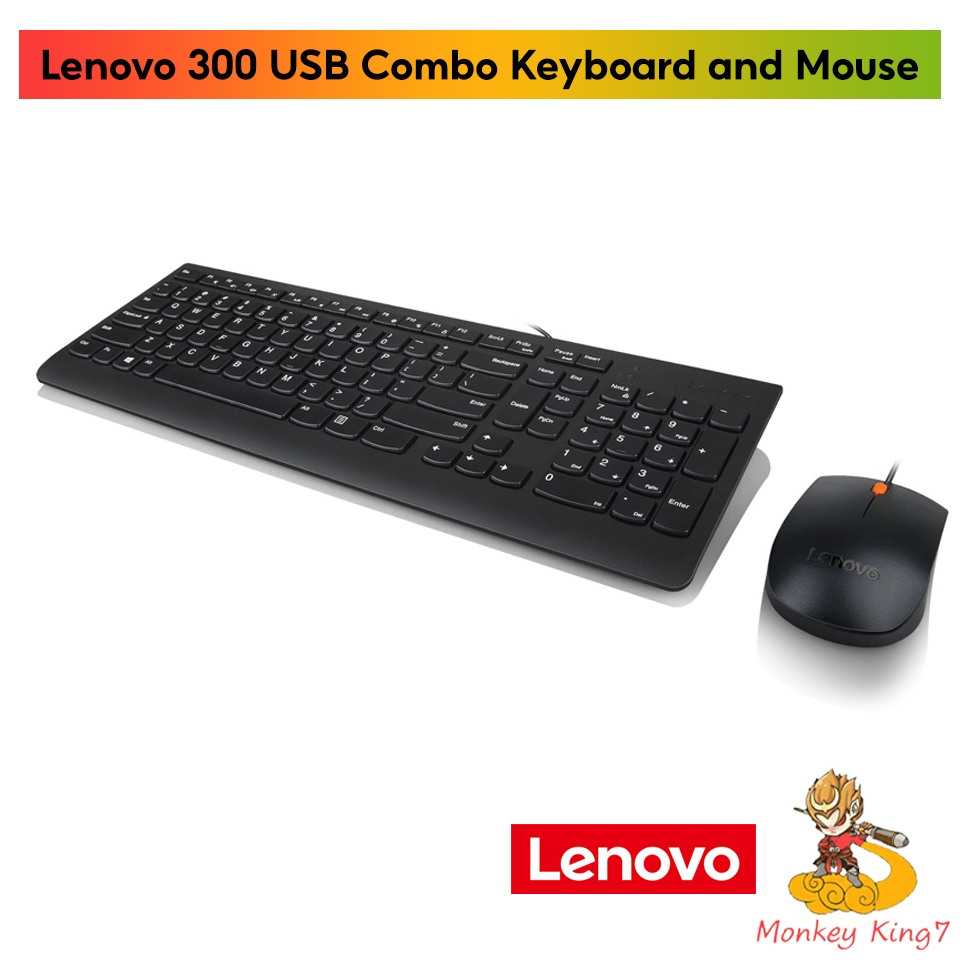 Lenovo Keyboard And Mouse Set 300 USB & Combo (EN/TH) (Original ...