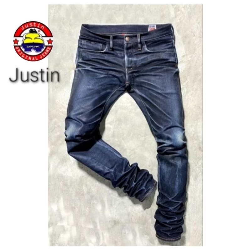 Justin Small Cylinder Full Fade Spring Forearm Red Edge (Free Denim Bag ...