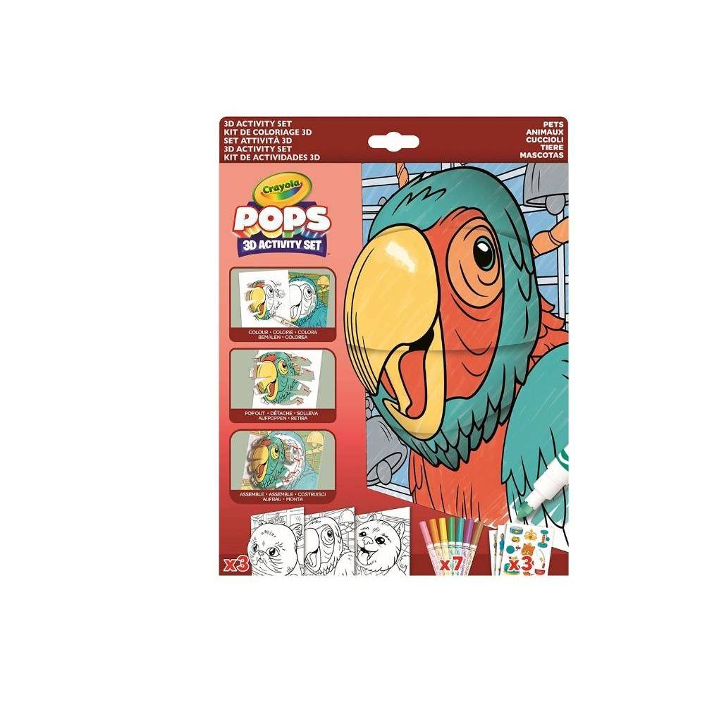 Crayola Pops Pets 3D Activity Set Little On 3D Art Paper Model 04-0744 ...