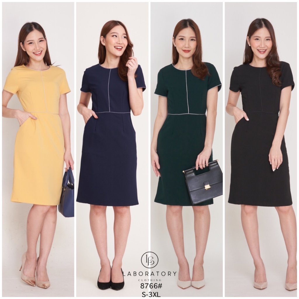 Laboratory Dress 8766 Work Clothes Formal Outfit Plain Color Matching ...