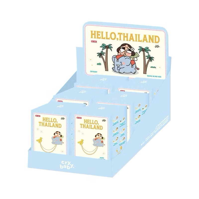 Pop MART CRYBABY HELLO THAILAND SERIES-Badge Blind Box(Whole Set) | Shopee Singapore