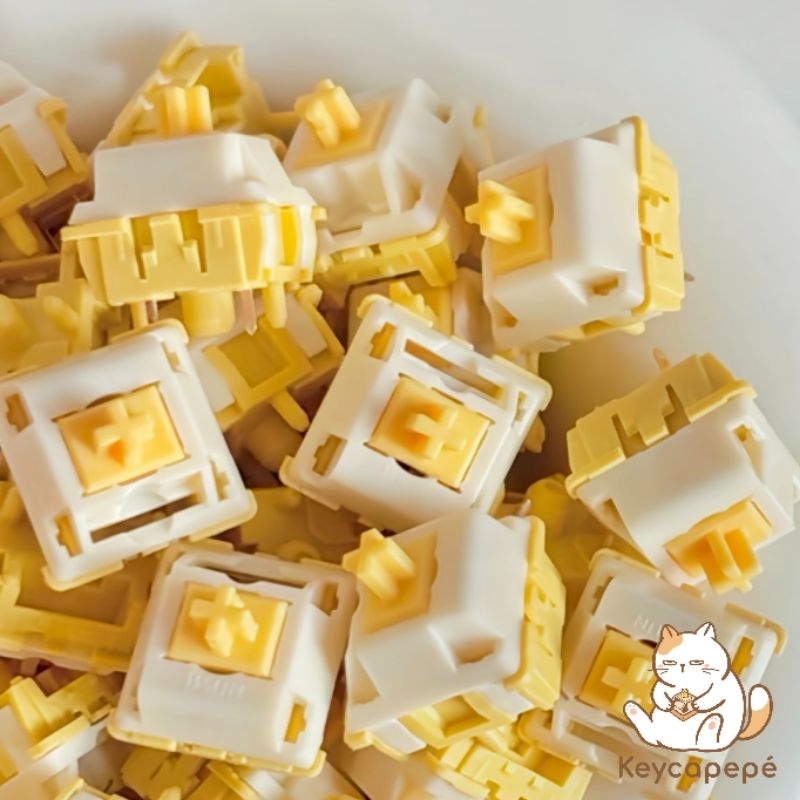 Bosun Milk Dragon linear switch (10pcs) pre lubed 1-Stroke Keyboard ...