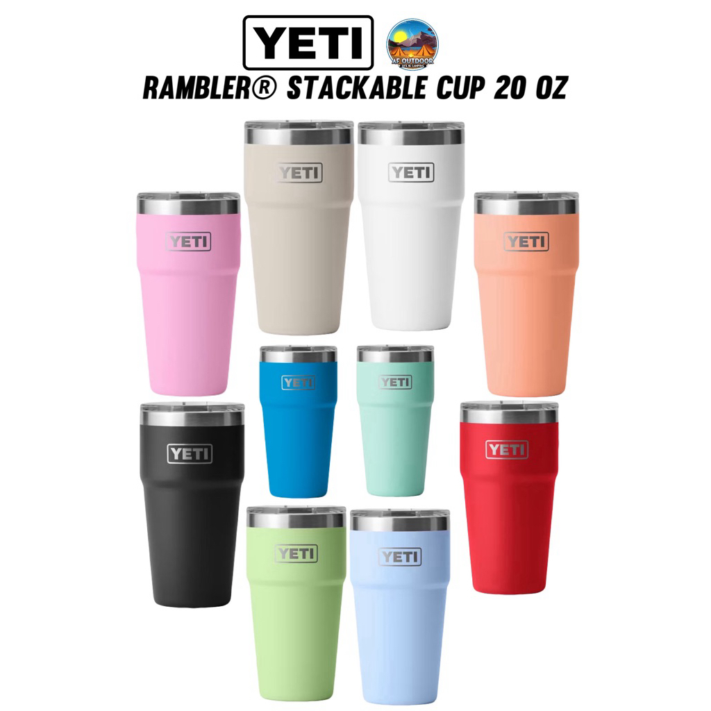 Yeti Rambler Stackable Cup 20 Oz Water Stainless Steel Cold Storage ...