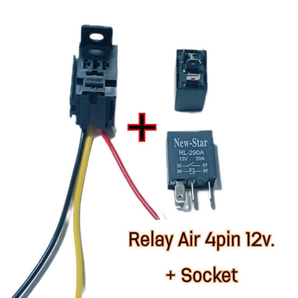 Air Relay Toyota 4pin 12v. RL-290A Large Size + With Wire Plug Only 1 ...