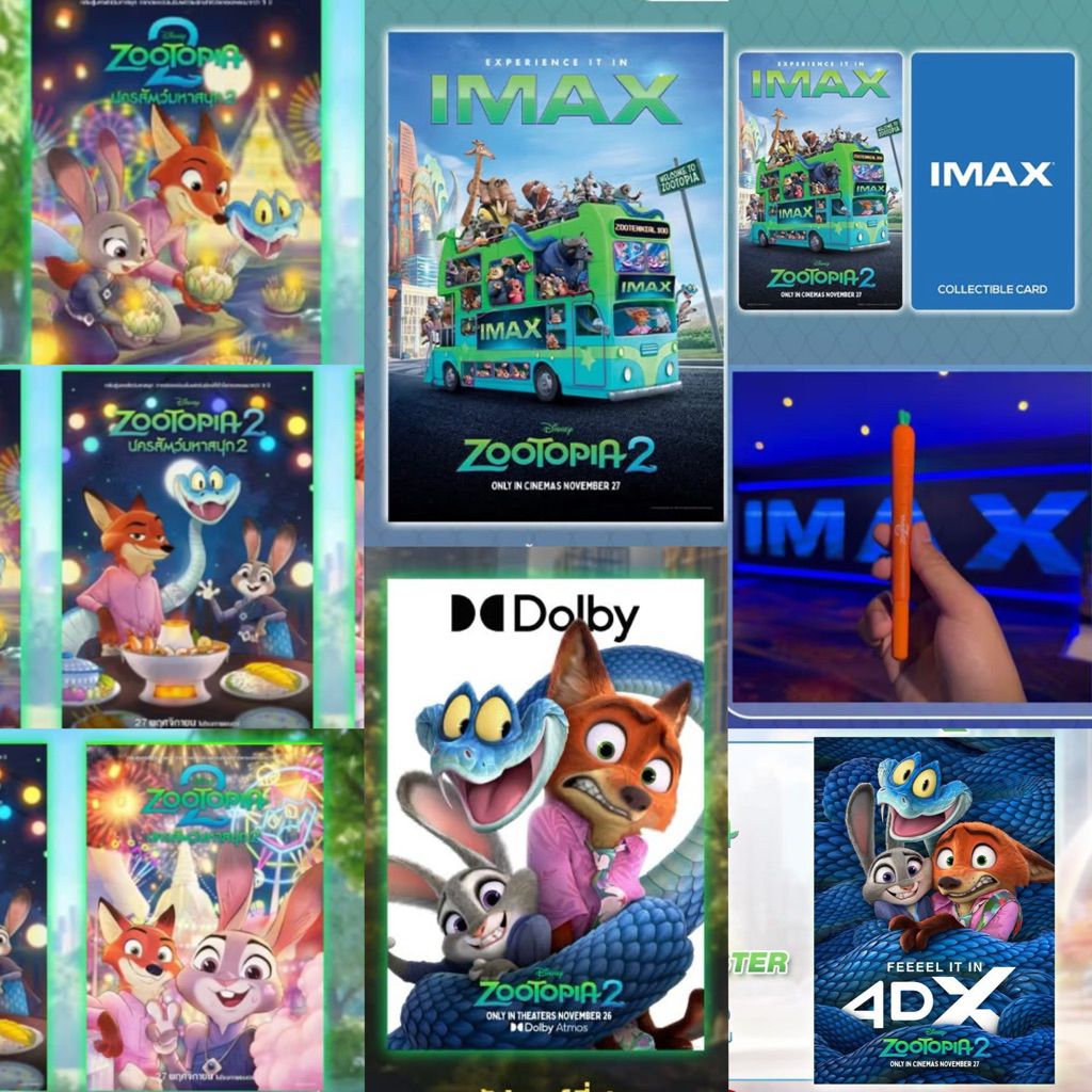 Authentic Comes With A Clear Bag Flat Pack IMAX Zootopia 2 Poster ...