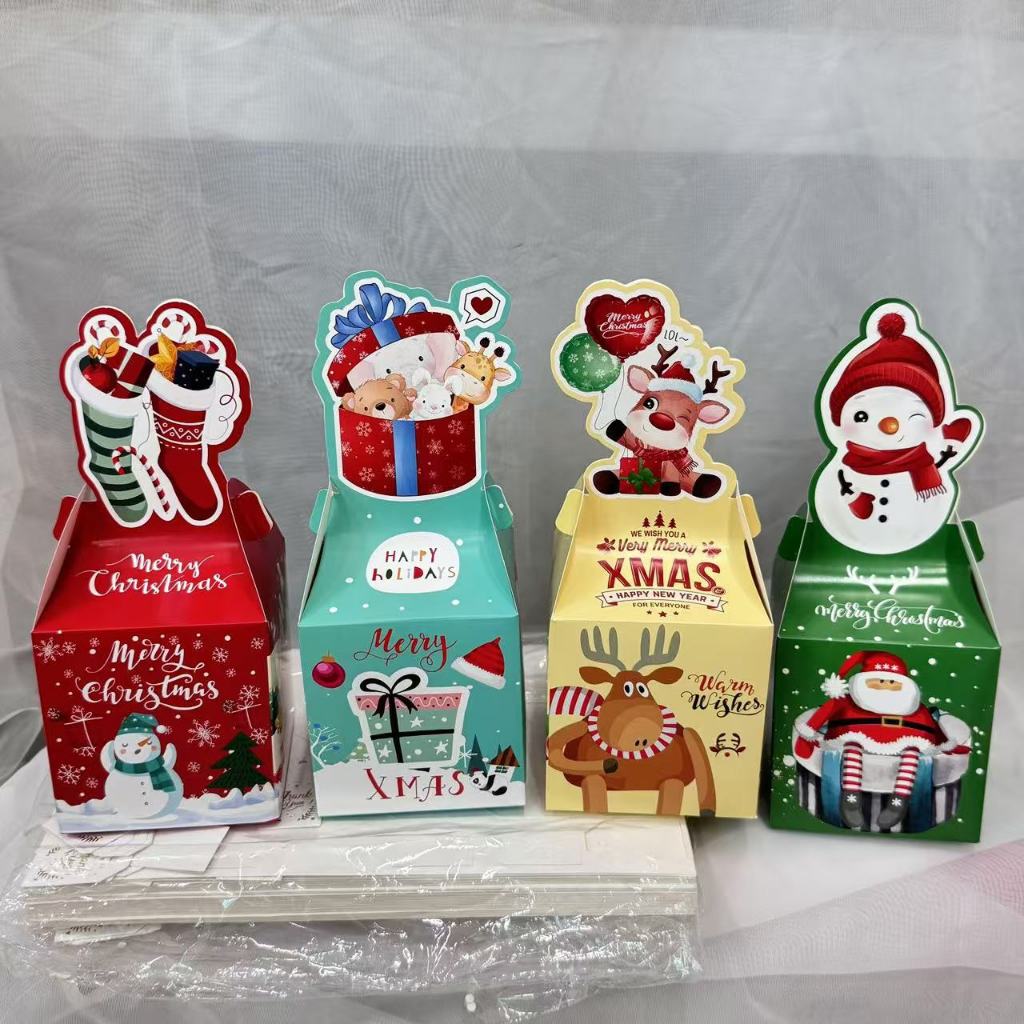 IL (Pack Of 10-20) Christmas Gift BOX Cartoon For Snacks Cookies ...