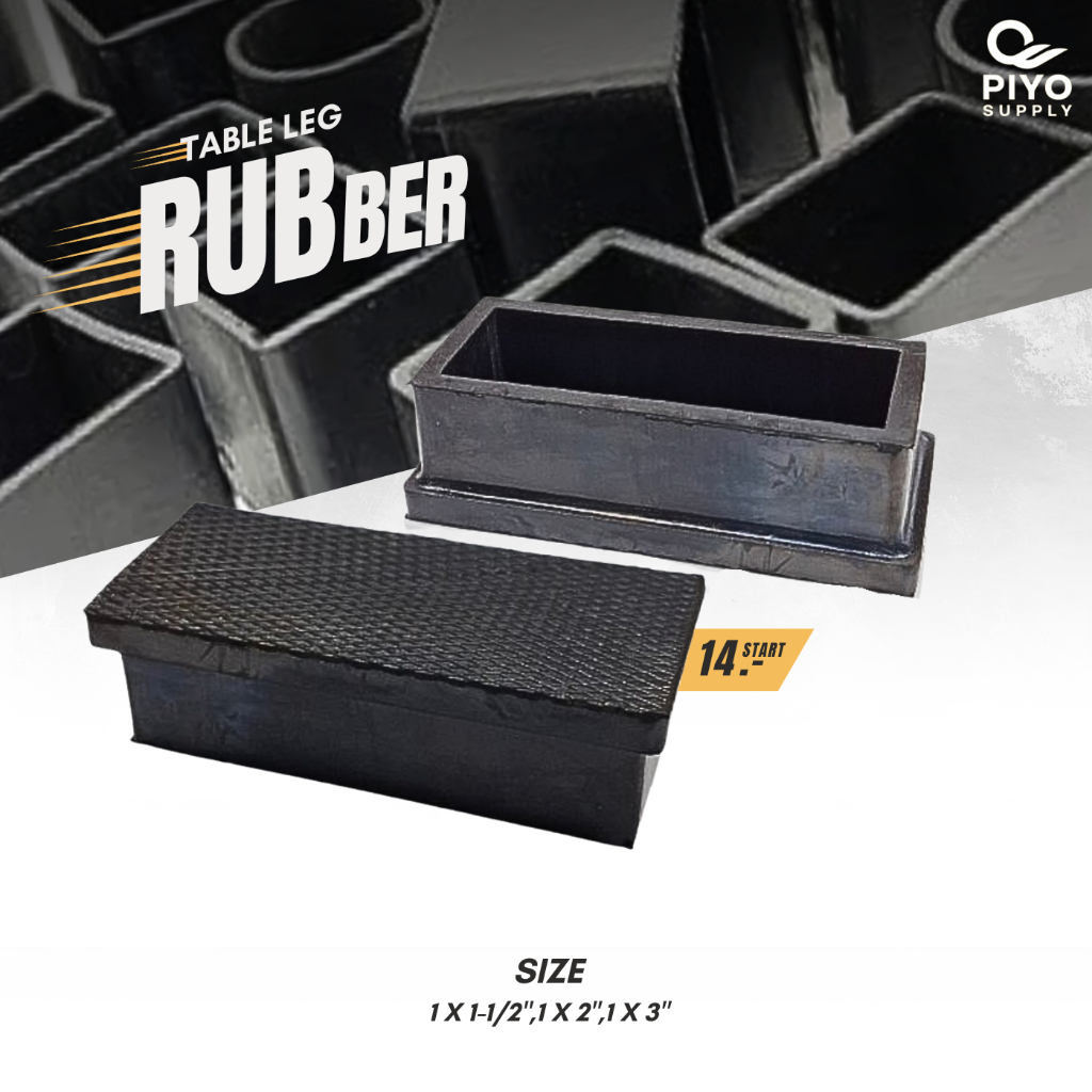 Square Table Leg Rubber Outer Wear (3 Sizes) Chair Steel Pads | Shopee ...