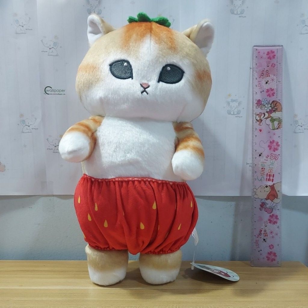 Mofusand Nyan Fruit Strawberry Cat BIG Plush Stuffed Toy Doll/Orange ...