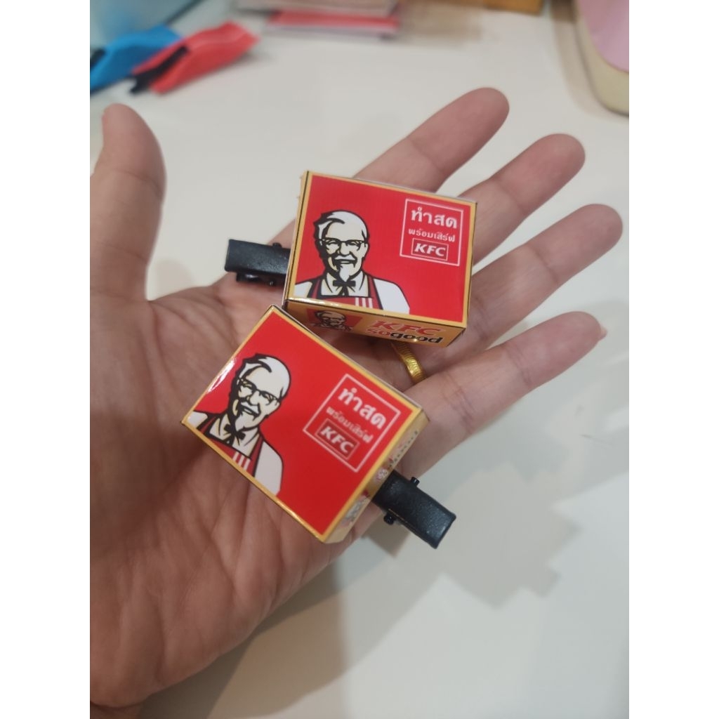 kfc Fried Chicken Box Hair Clip Cute | Shopee Singapore