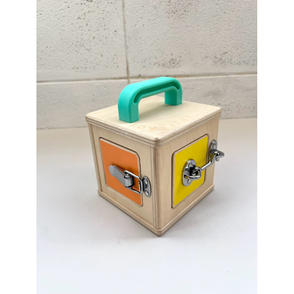 Lovevery Wooden Lock Box 4 Types Of Training Quality Brand No Burrs ...