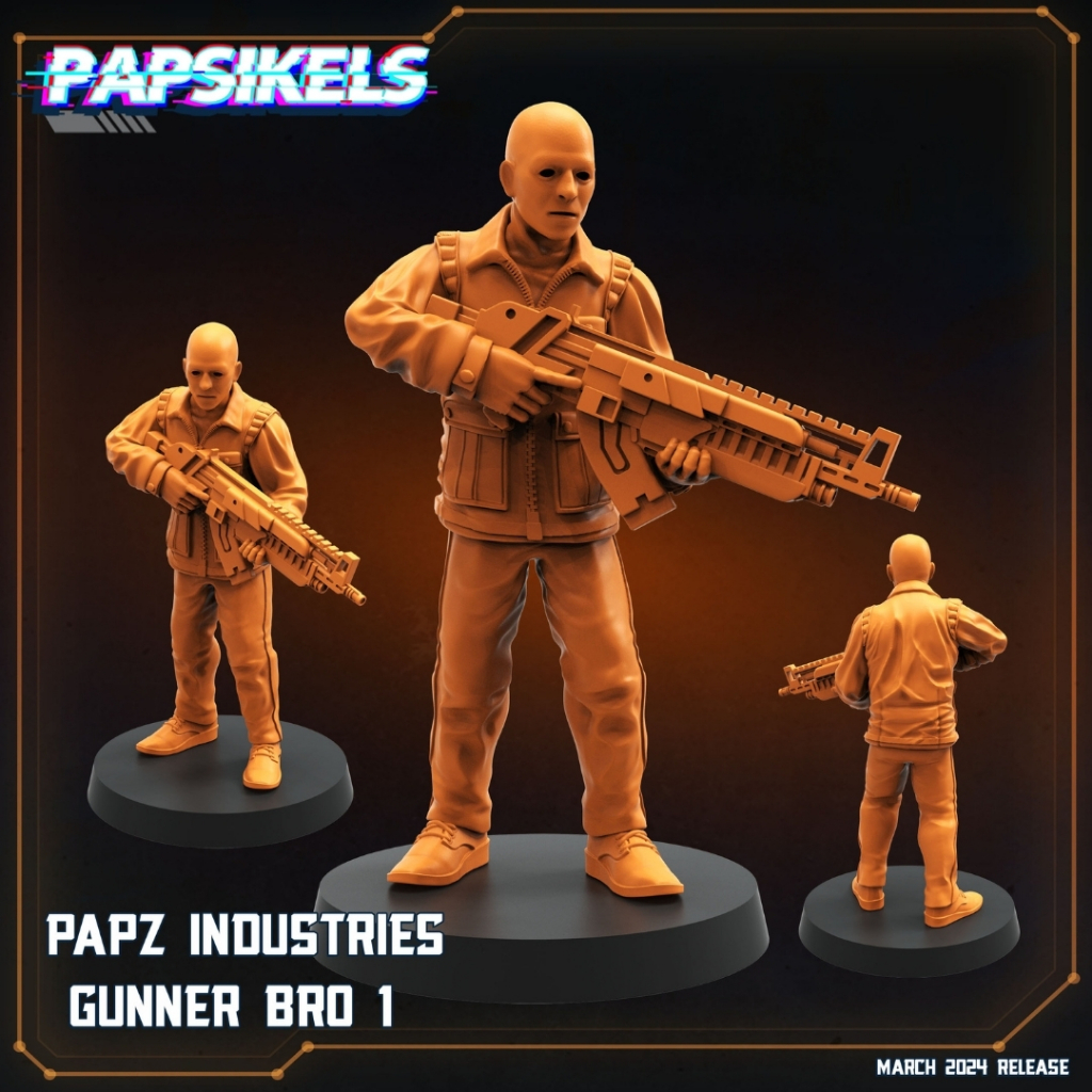 Gunner Bro [1]-Vs Humans-Construct Synth Humanoid Human/32mm scale 3D ...