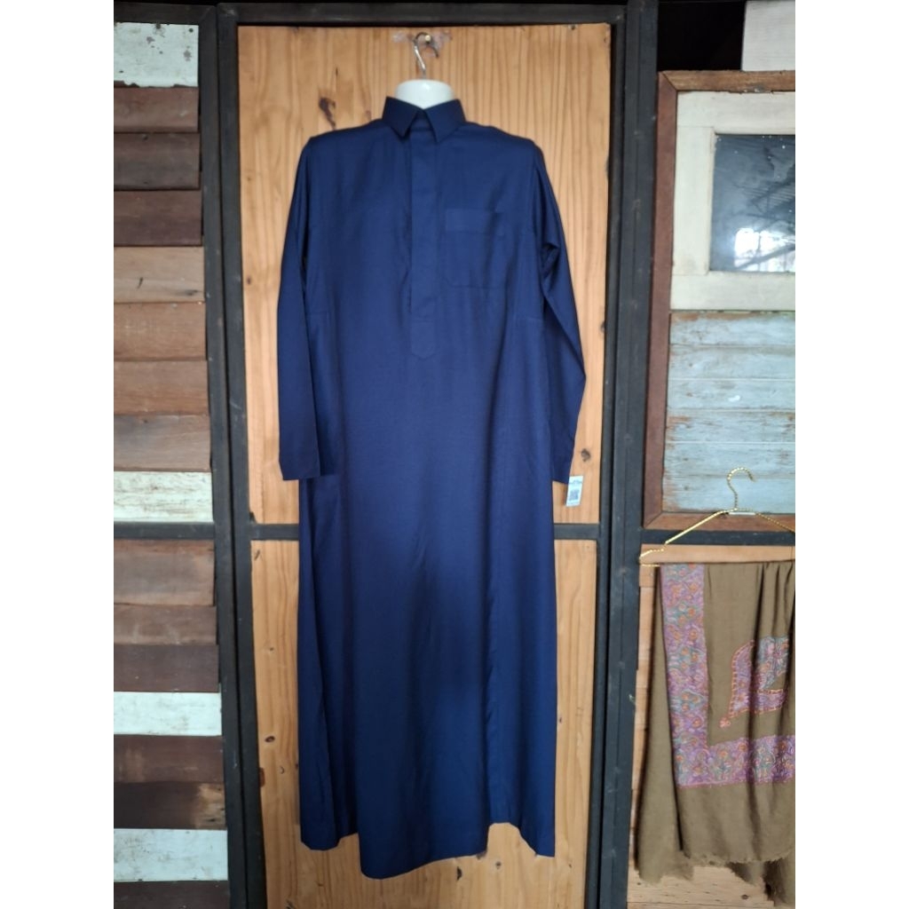 Saudi Style Men's Cut Top ️ Premium Blue Color With Fabric Pattern From ...