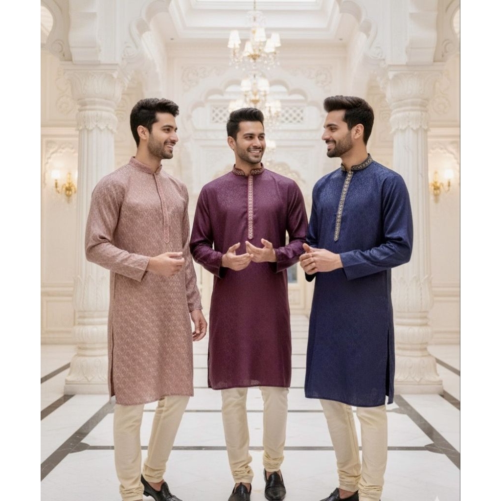 Imported Indian Men's Outfit Enhances Elegance With The Premium Woven ...