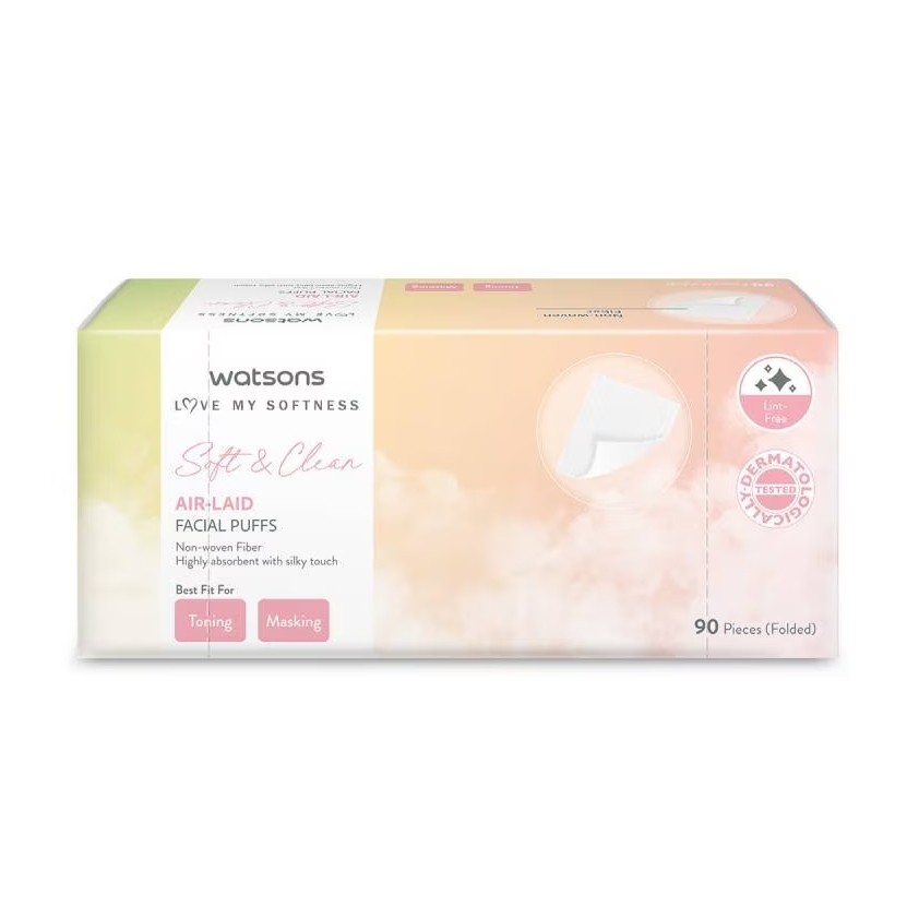 WATSONS Watson Air-Lade Facial Puffs Tissue 90 Sheets. | Shopee Singapore