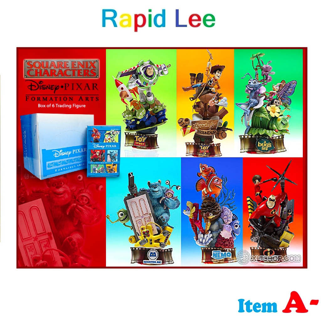 Open The Box Unpacked PIXAR Square Enix Formation Arts Complete Set 6 ...