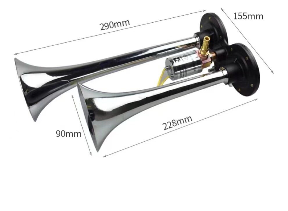 FS Electric Quick Horn Iron Mouth 2 Short Mouths Air For Trucks Tour ...
