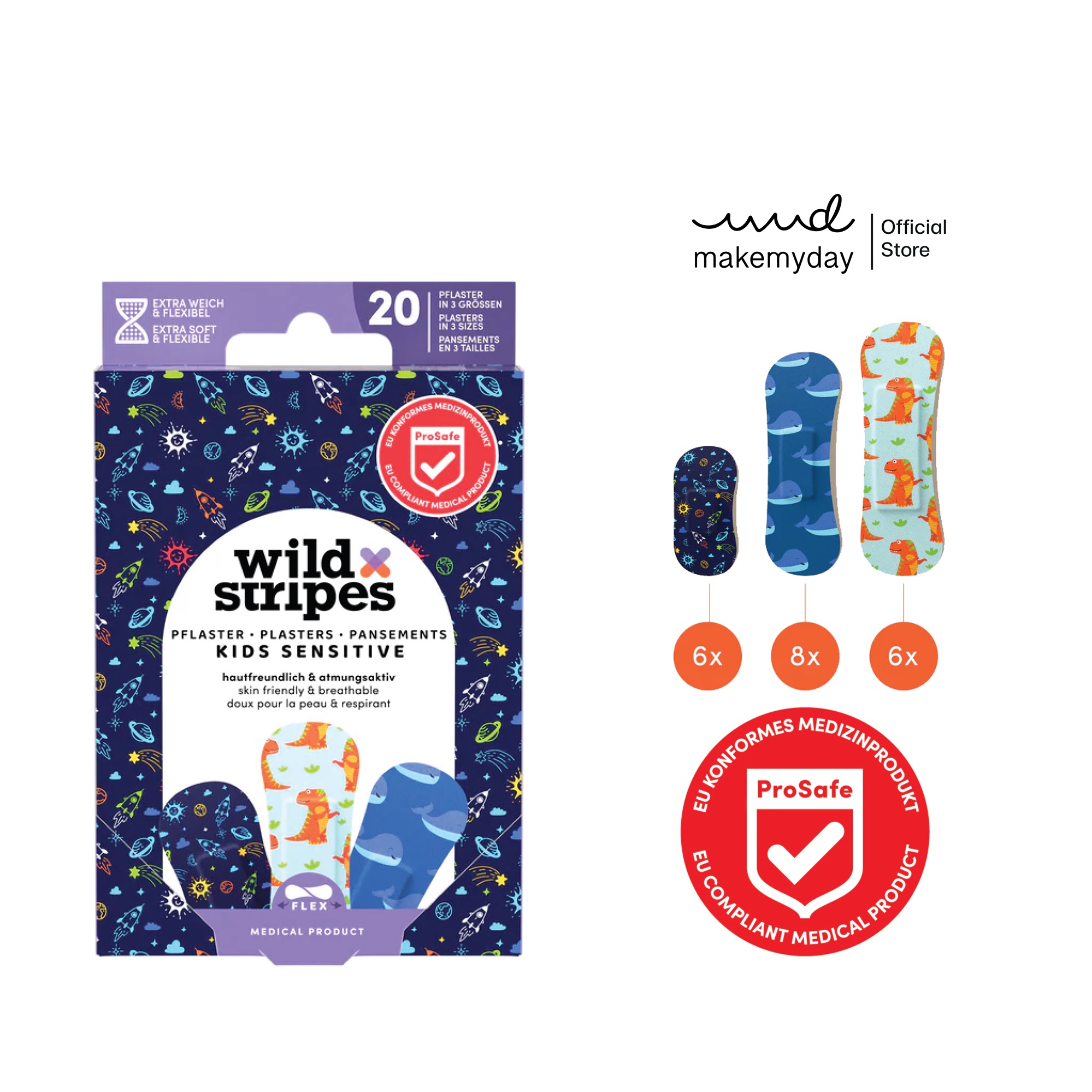Wild Stripes Plaster Cute Pattern Kids sensitive Model Space Color ...
