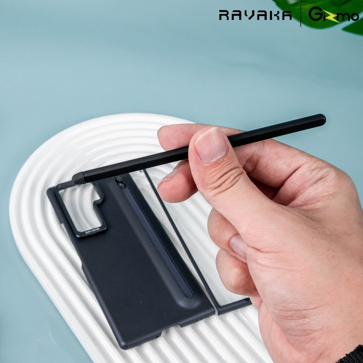 RAVAKA Z Fold 7 Model Thin Case With S Pen And Clear Glass Frame Black ...