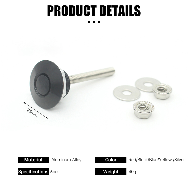 LIUOOP 1pcs Push Button Body Kit Quick Release Front Bumper Hood Pin ...
