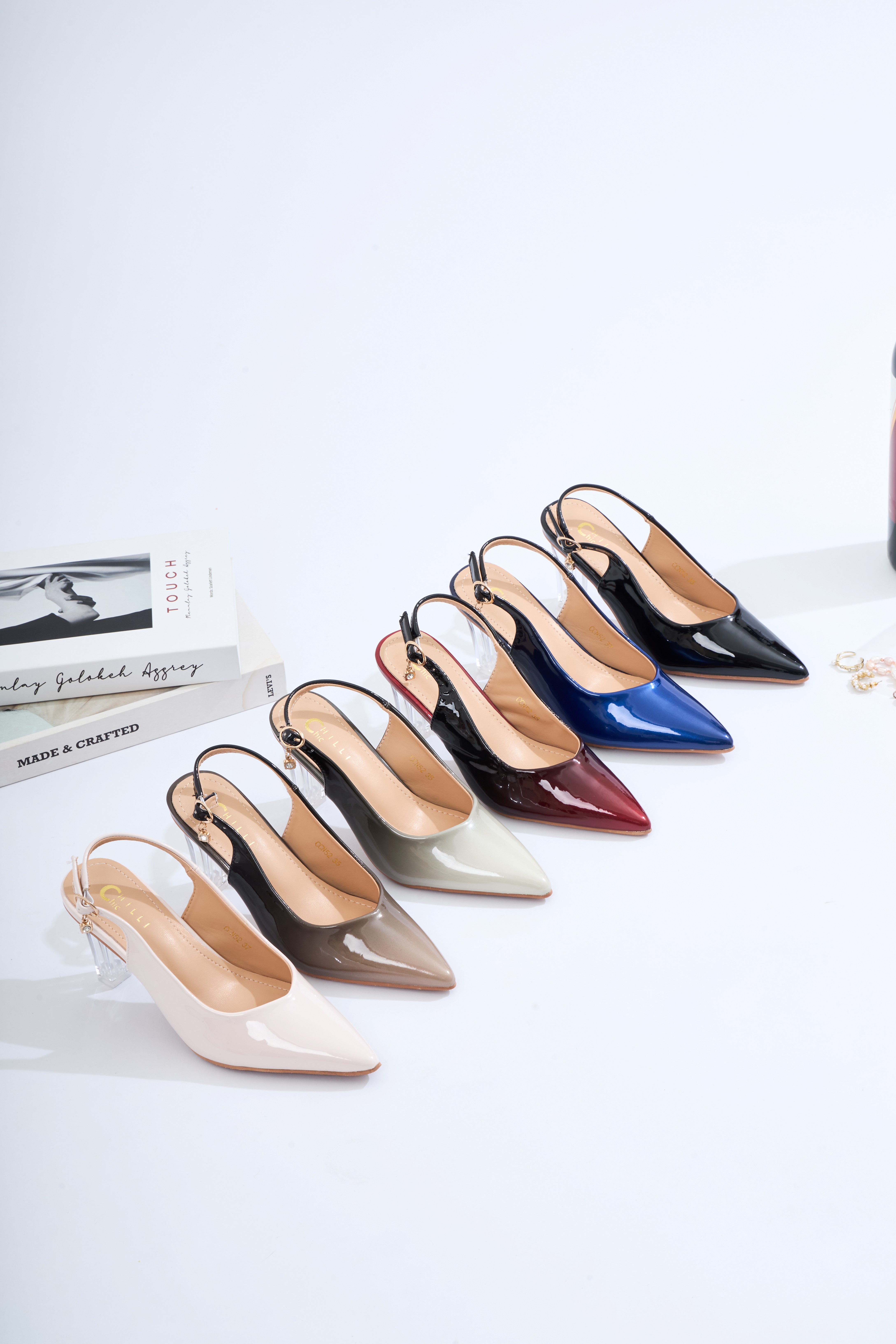 Glass Heel Shoes 3 Inches High Chillichic Brand (CCN52) Beautiful And ...