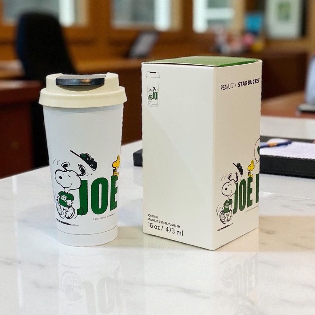 Starbucks X Snoopy Joe Hot-Cold Water Glass Rotating Lid-Open Type ...