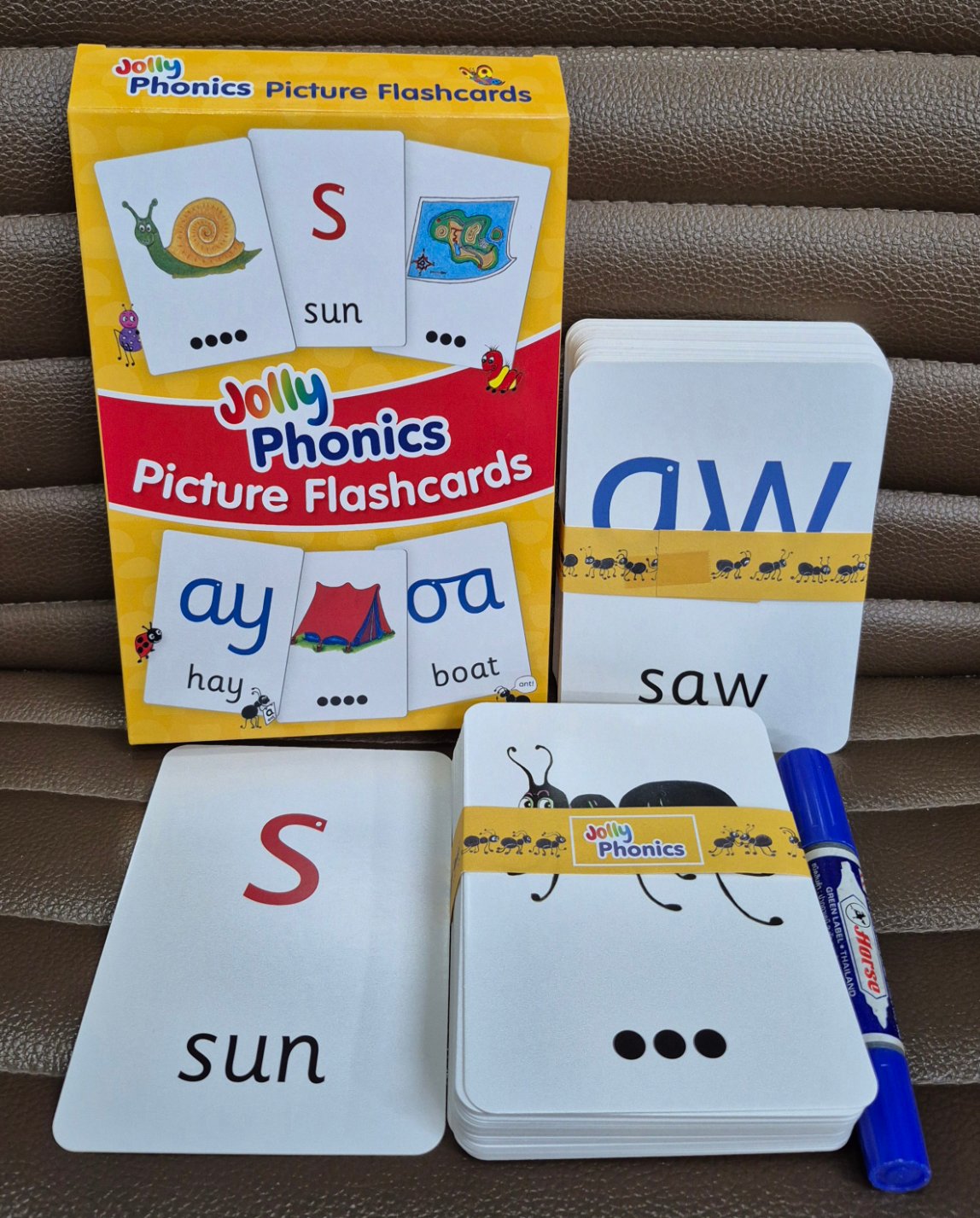 Jolly Phonics 60 Picture Flash Cards (60 Cards) With Pictures Different ...