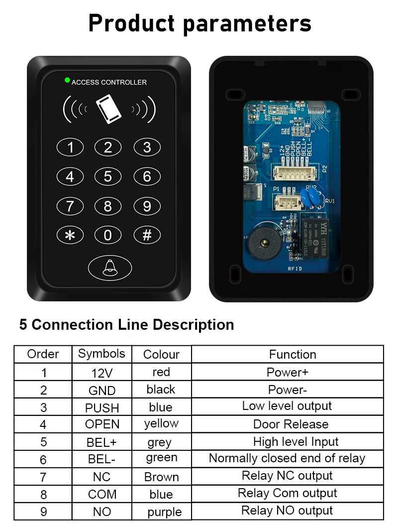 ACS AC107 Key Card Reader For Opening The Door 1 500 Users Plus 5 Cards ...