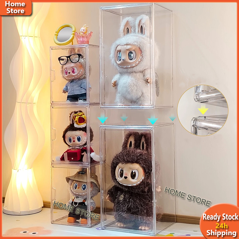 Zimomo Acrylic Display Box 60cm Height Cover Model Labubu | Shopee ...
