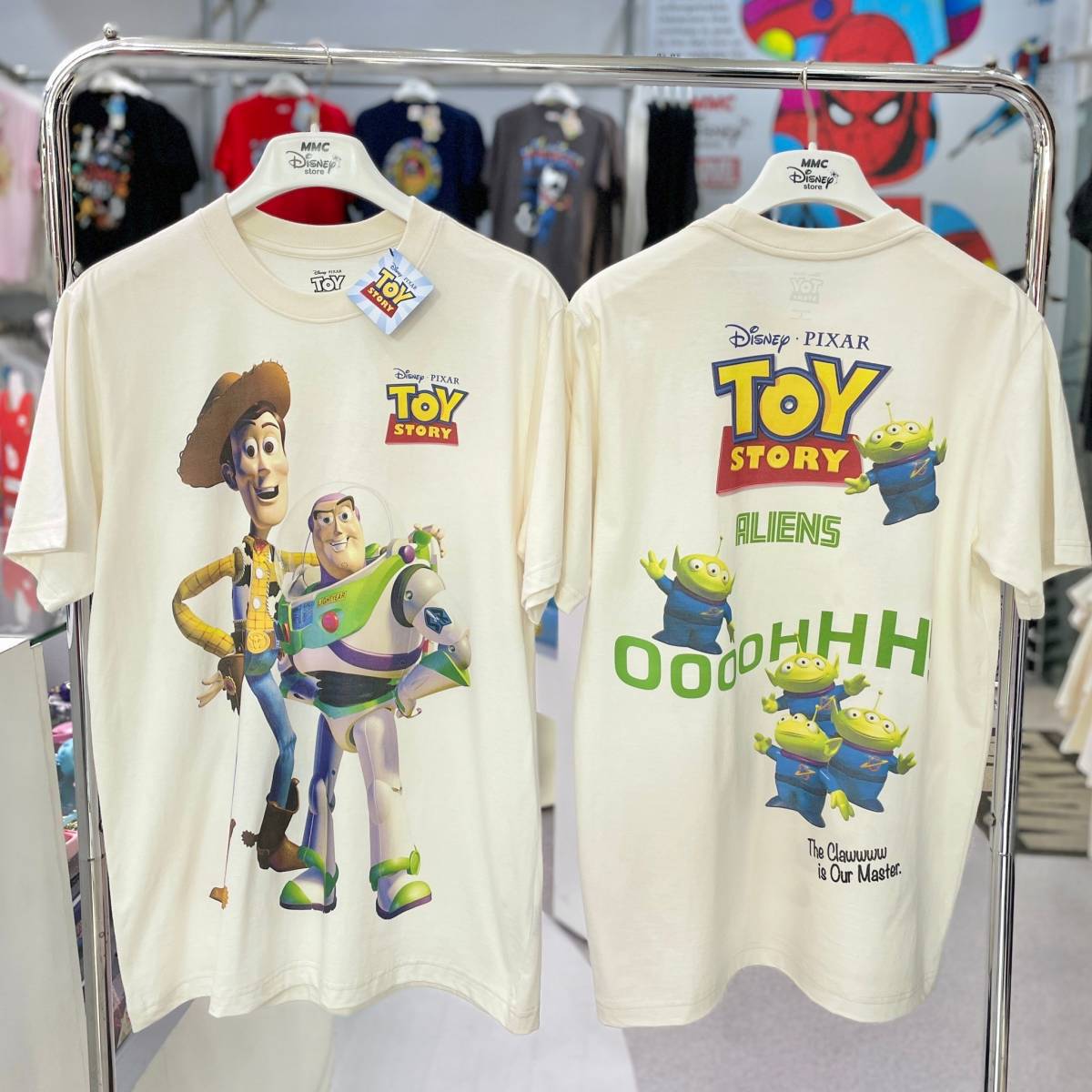 Power 7 Shop Toy Story Cartoon T-Shirt Authenticity DISNEY (TMX-157-Cream) | Shopee Singapore