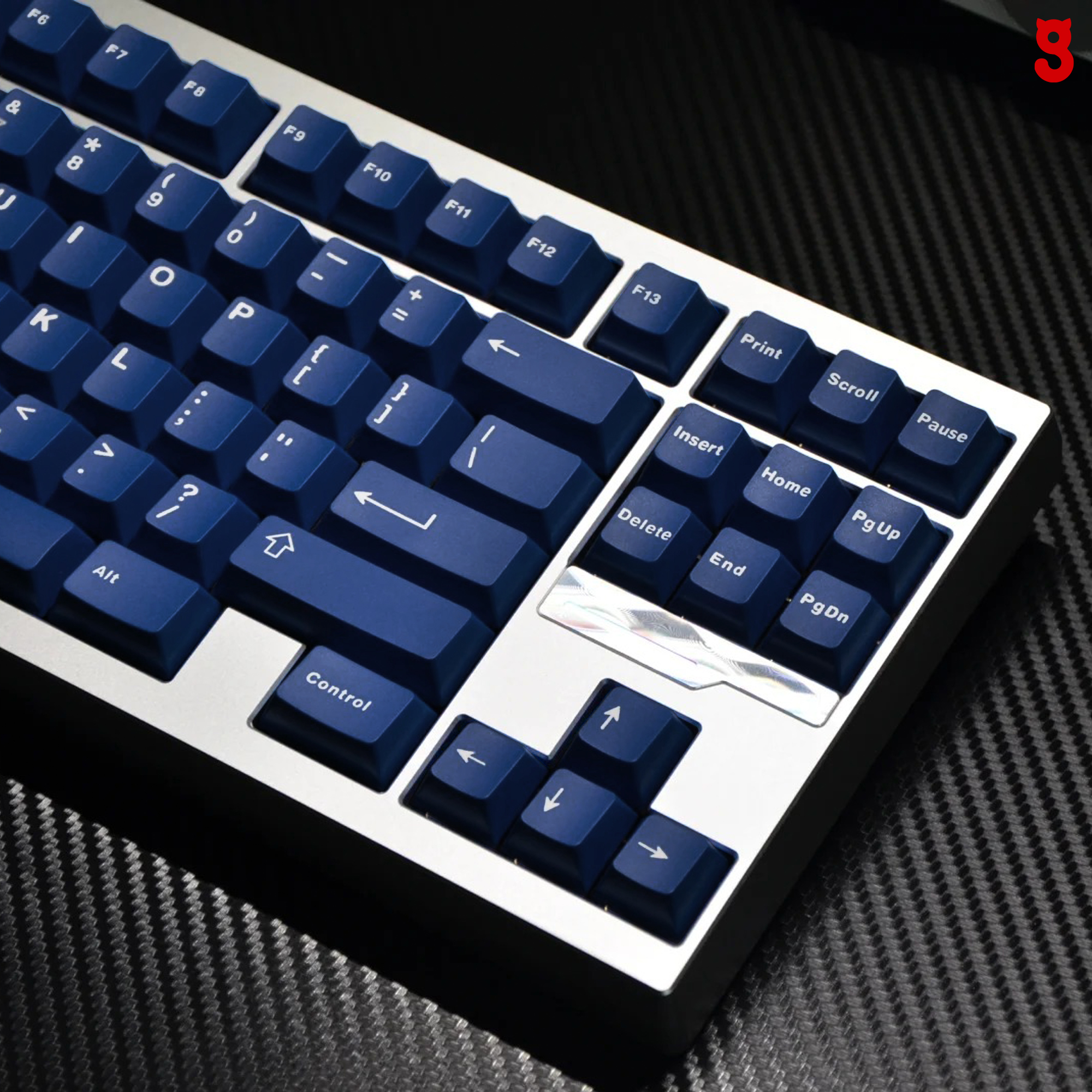 Keycaps BLUE NAVY Set 114 Key PBT Double SHOT JAGOR Cherry Profile Dark ...