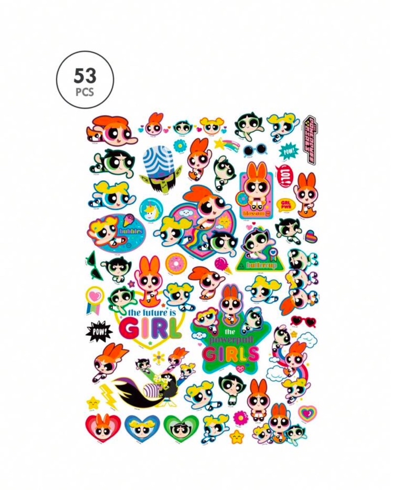 Power puff girl Stickers 53 Pieces | Shopee Singapore
