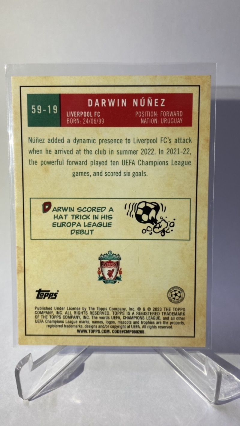 Darwin Nunez LIVERPOOL FC 2023 Football Player Cards | Shopee Singapore