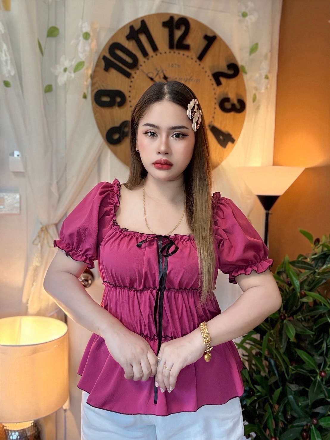 Plus Size Women's Shirt Bust 38-48 Inches Length 24 Smocked Around You ...