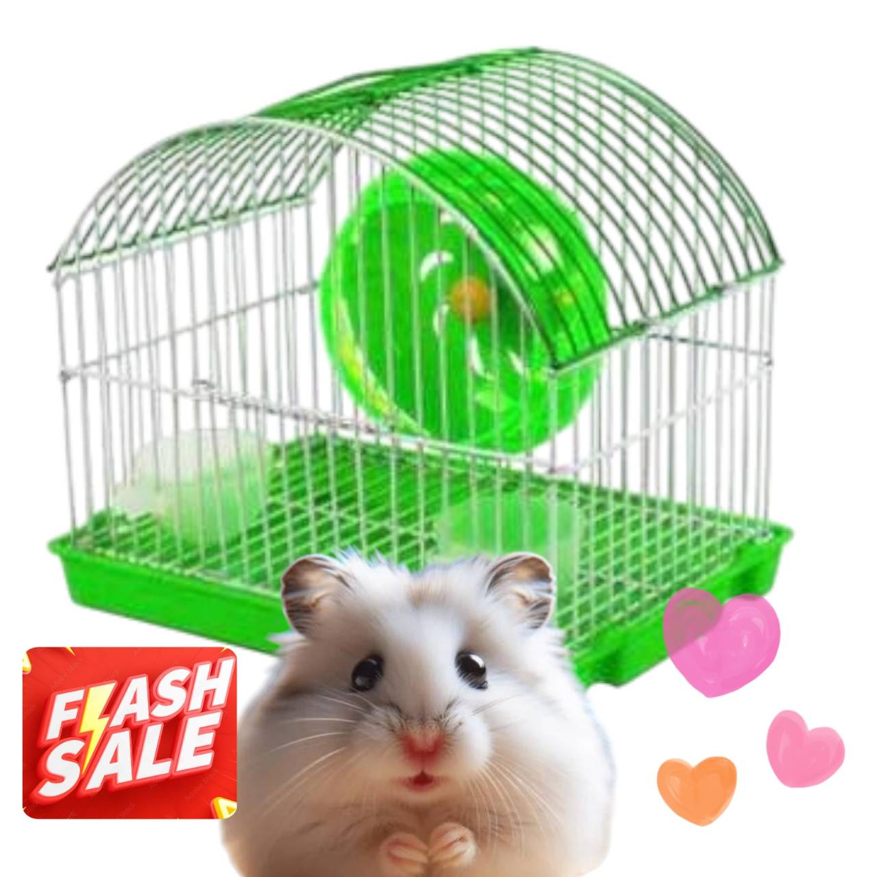 Shobi Cage 03 Curved Shape With Treadmill Food Cup 7.5g X8 X7.5 Inch ...