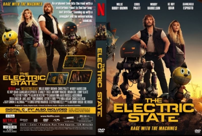 Blu-ray+DVD Cover+Screen Disc The Electric State (2025) Mechanical ...