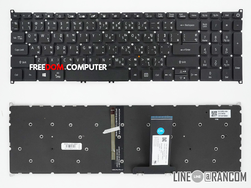 KEYBOARD ACER Aspire 7 A715-74G A715-75 A715-75G A715-42G N17C2 N19C5 ...