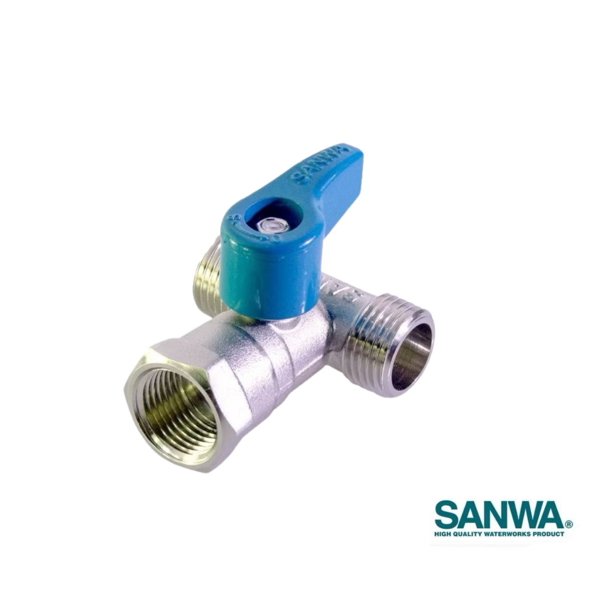 sanwa 3-Way Mini Ball Valve (sanwa Hair) Model bv15mfm Size 1/2 Inch ...