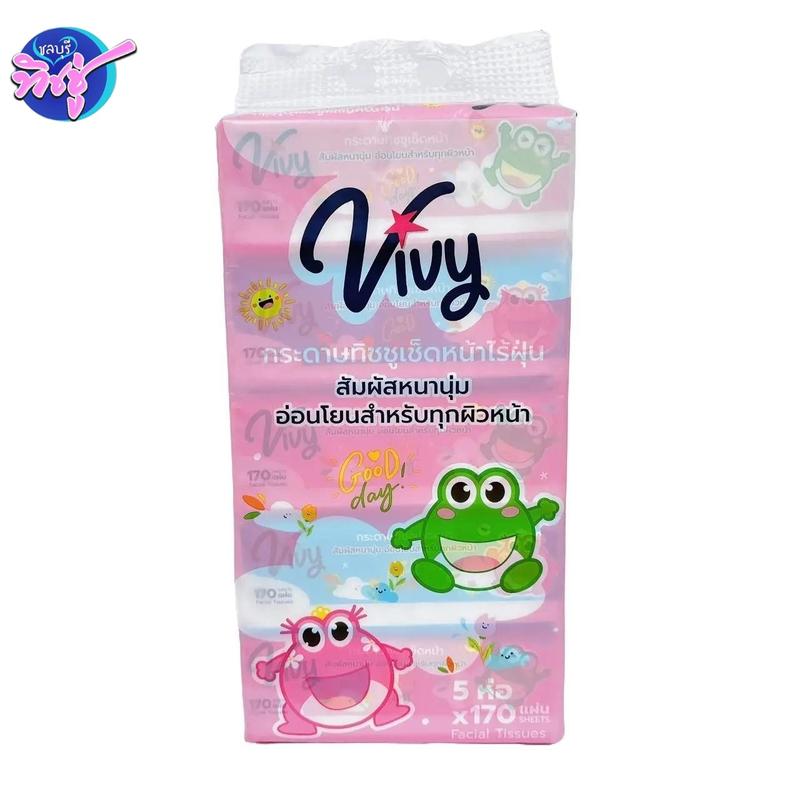 [Pack] VIVY Vivi Good day Model Facial Tissue Paper 170 Sheets Per Pack ...