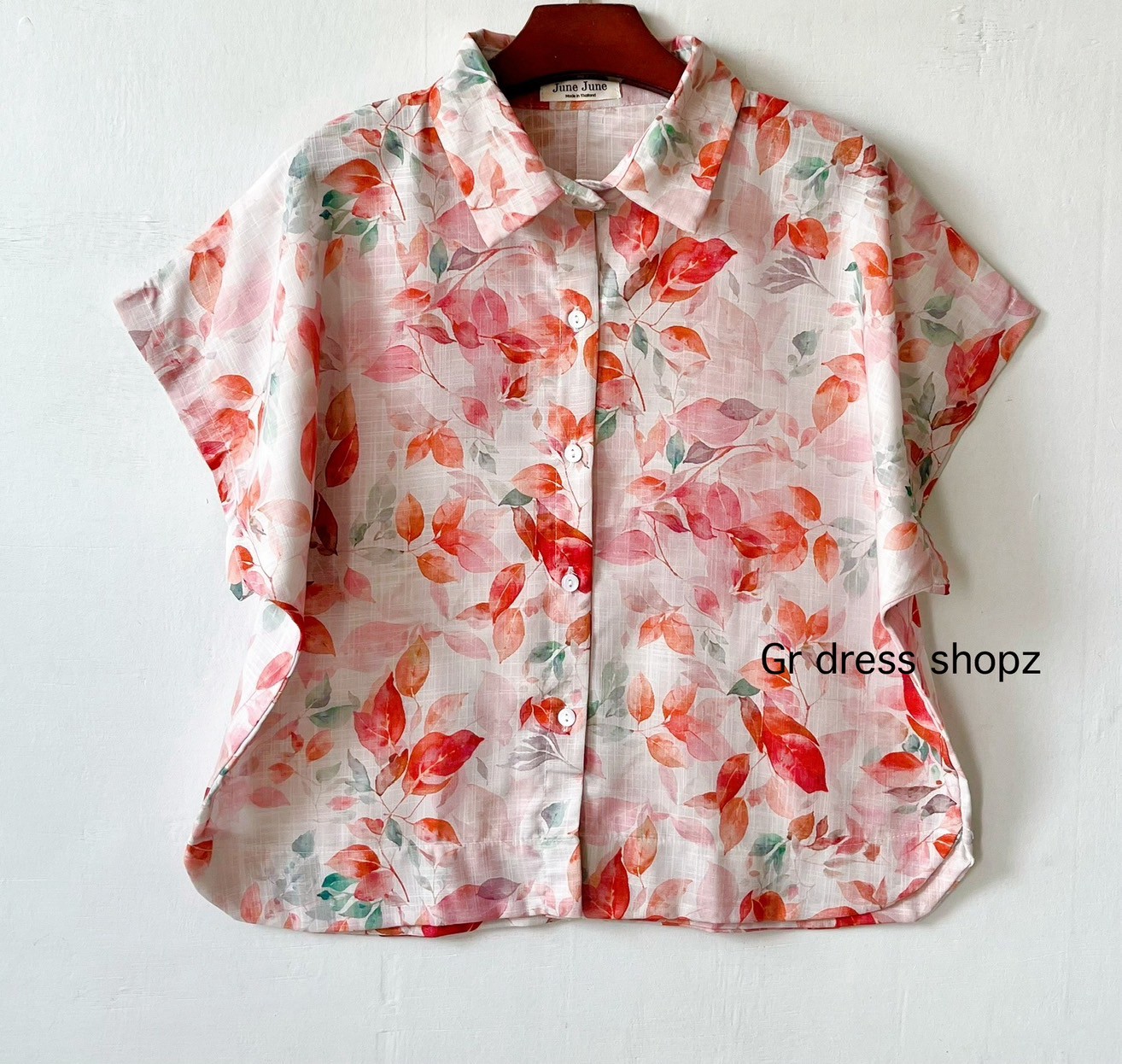 June Label Printed Cotton Shirt With Long Sleeves Fabric Width 46 ...