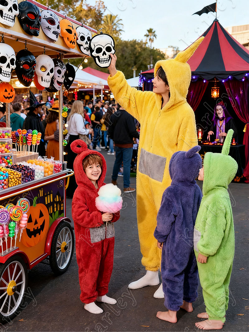 Teletubbies Soft Fur All Colors Jumpsuit Pajamas Cosplay Costume Cute ...
