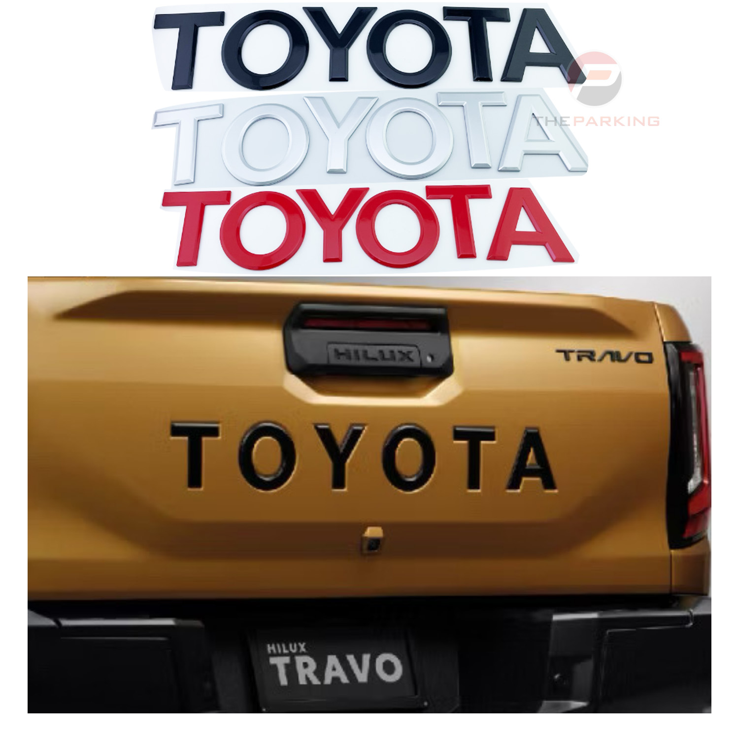 TOYOTA Logo TRAVO Attached To The Rear Bed Cover For 2025 2026 2027 ...