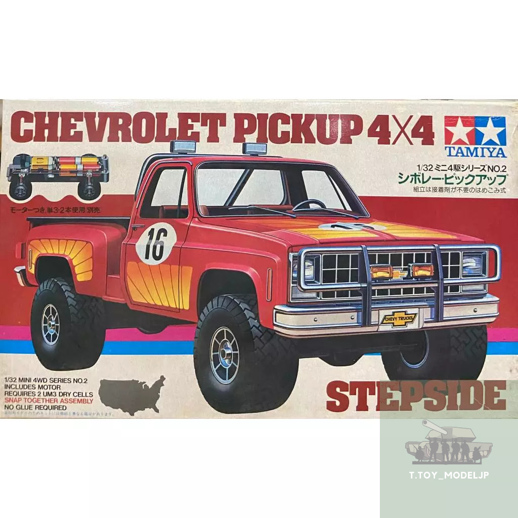 Tamiya 1/32 Chevrolet Pickup 4X4 Stepside No.1902 Model Assembled Car ...